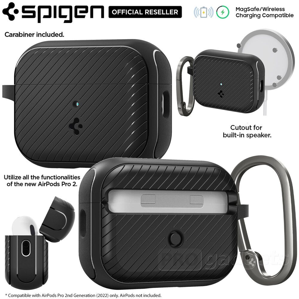 SPIGEN Mag Armor (MagFit) MagSafe Compatible Case for AirPods Pro 2 ...