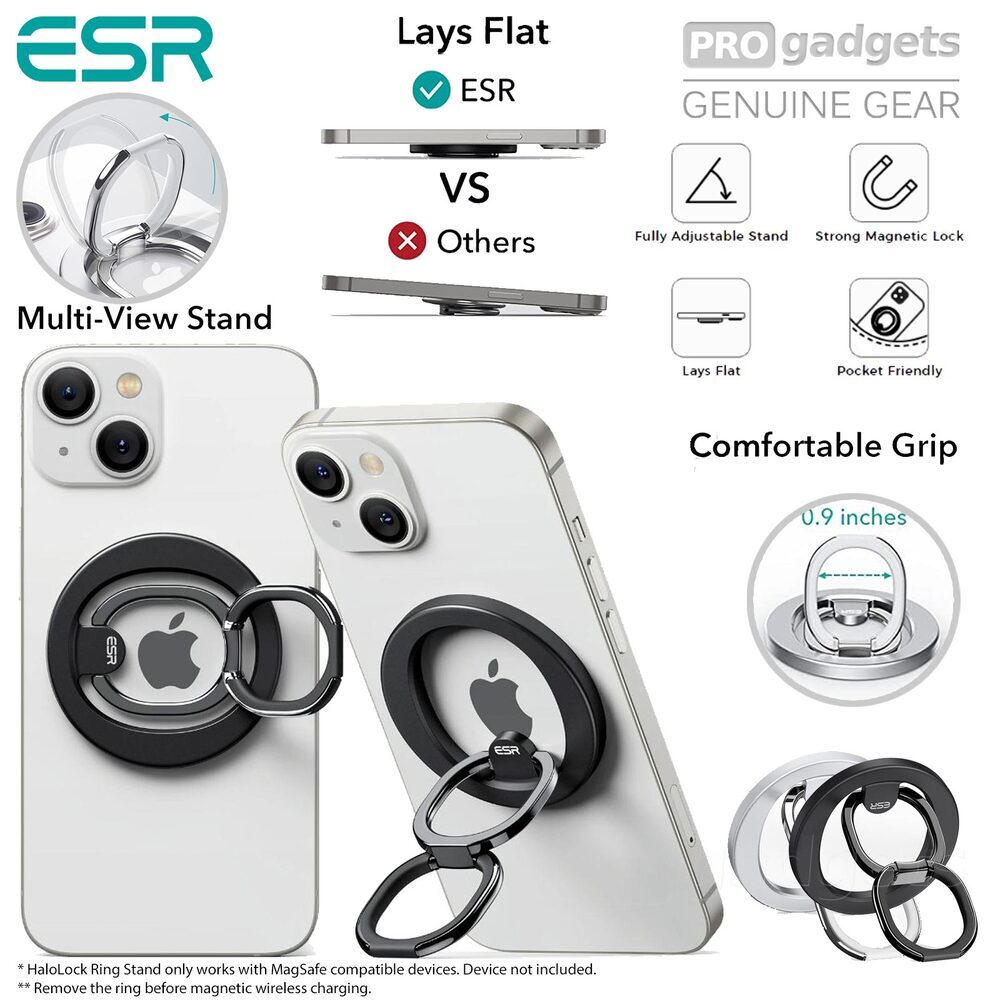 ESR HaloLock Ring Magsafe Compatible Stand Holder for iPhone MagSafe ...