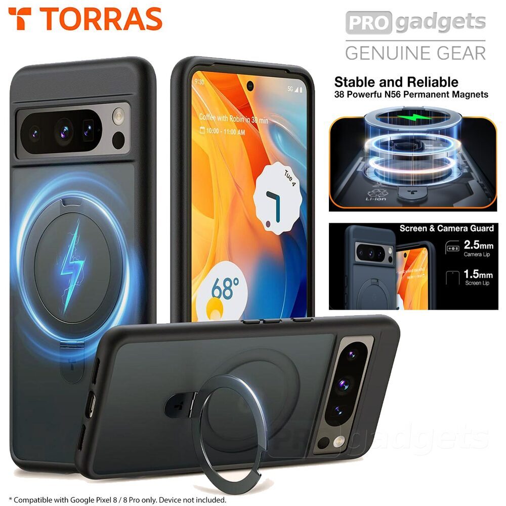 TORRAS Magnetic Ostand MagSafe Compatible Case for Google Pixel 8 Pro