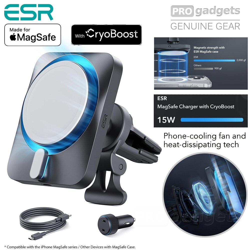 ESR CryoBoost Magsafe Car Charger for iPhone / MagSafe Case